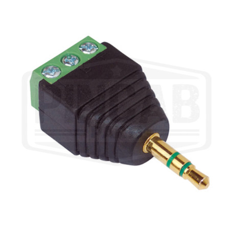 Prise jack 3.5mm stéréo mâle avec bornier