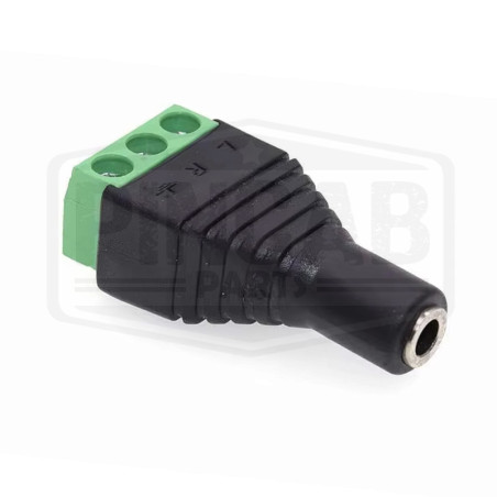 Prise jack 3.5mm stéréo femelle avec bornier