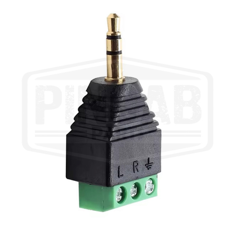 Prise jack 3.5mm stéréo mâle avec bornier